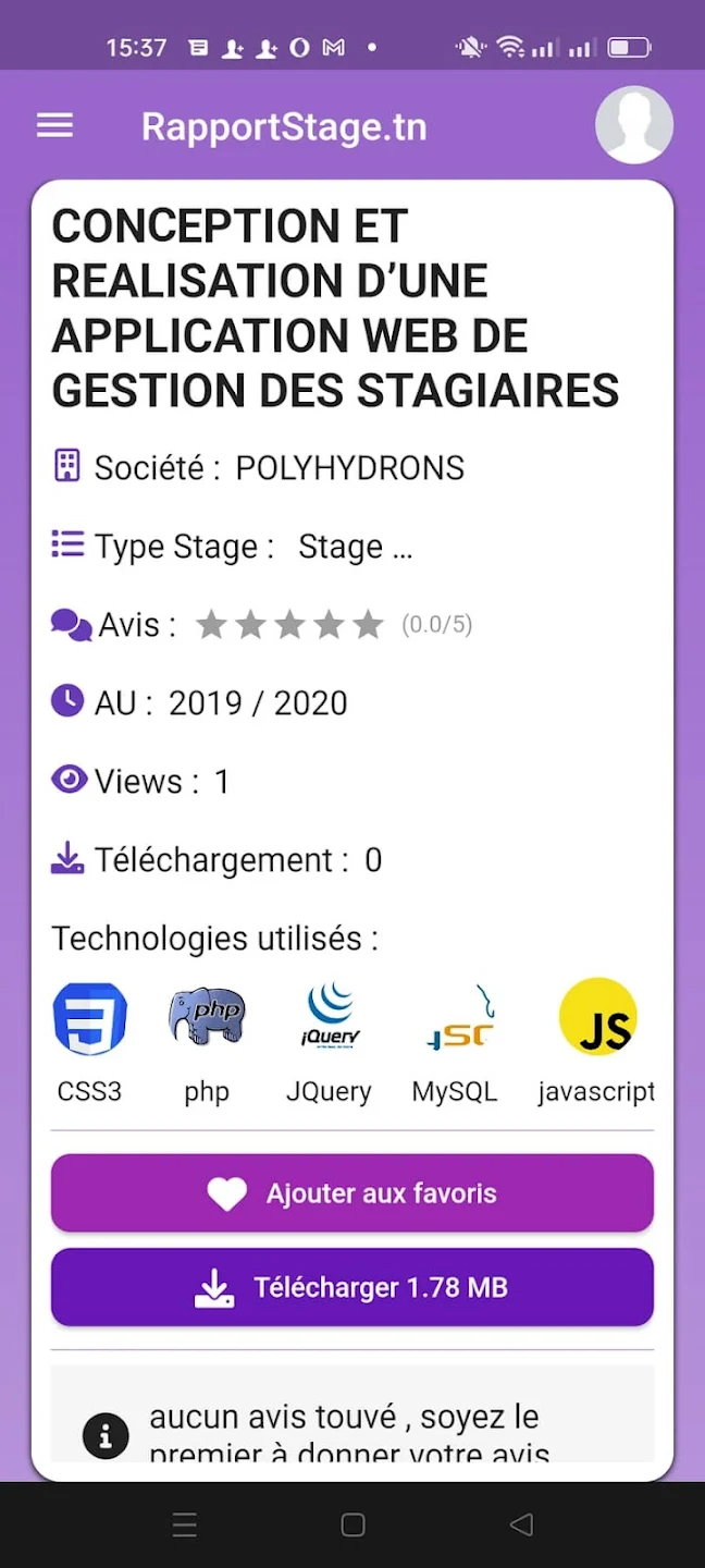 RapportStage.tn — Rédigez facilement votre rapport de stage